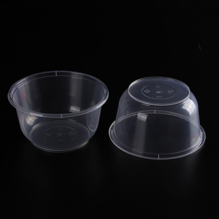 Clear Round Plastic Salad Packaging Bowl For Salad Lunch To Go ...